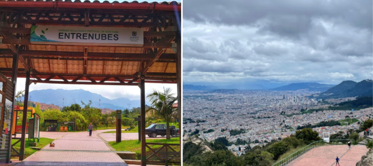 Así puede llegar al parque y mirador 'Entrenubes' en el sur de Bogotá ...