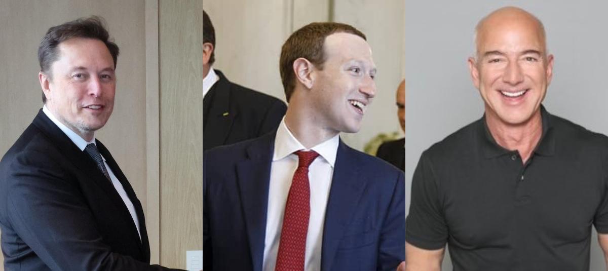 Elon Musk, Mark Zuckerberg y Jeff Bezos, los gigantes tecnológicos ...