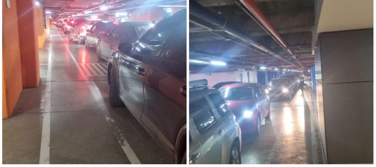 Reportan demoras y largas filas en salida del centro comercial Parque ...