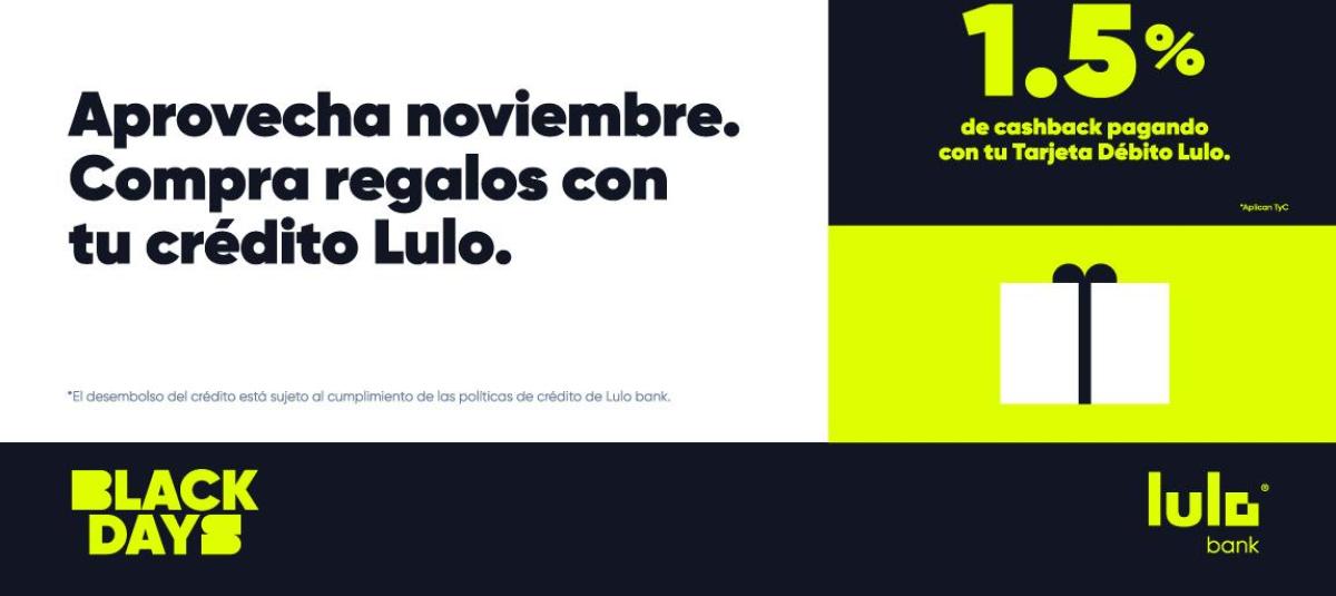 Adelante sus compras navideñas con el crédito de Lulo bank
