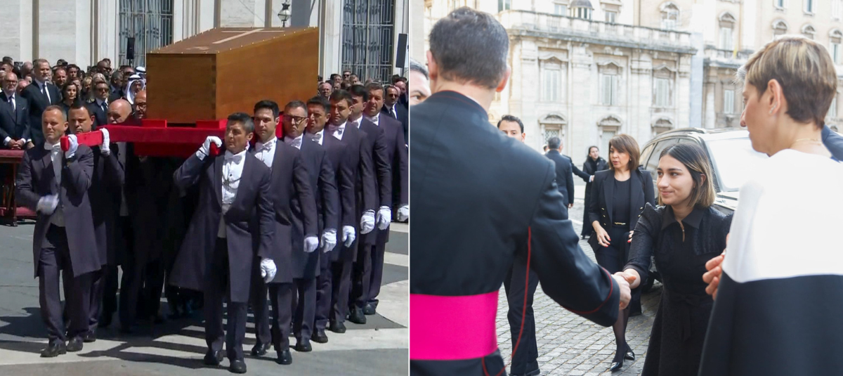 Laura Sarabia y Verónica Alcocer asistieron al funeral del papa Francisco en el Vaticano: fotos