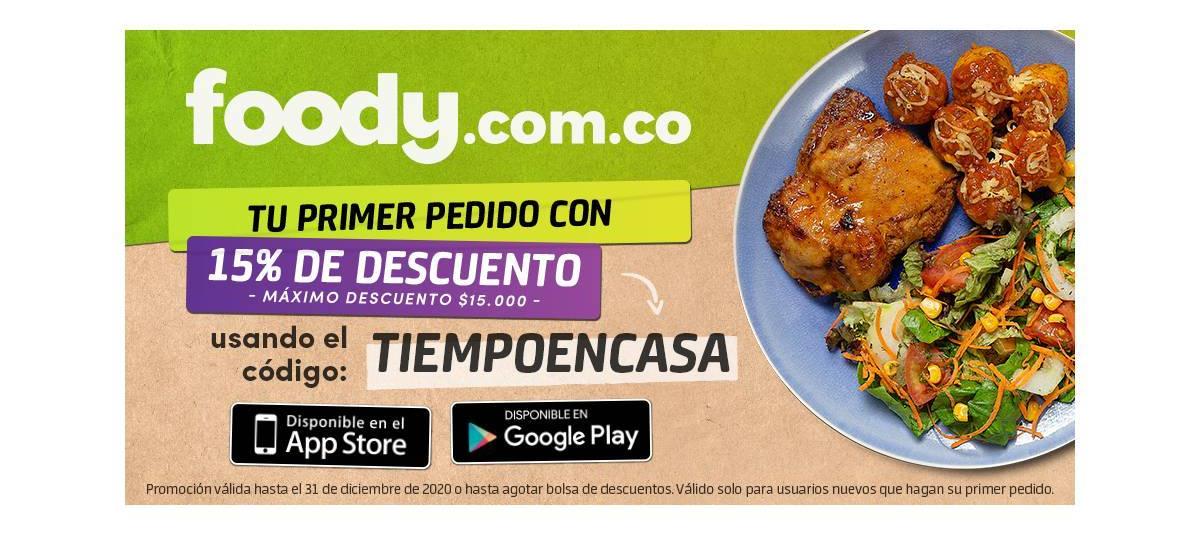 Foody.com.co ofrece alimentación saludable a domicilio.