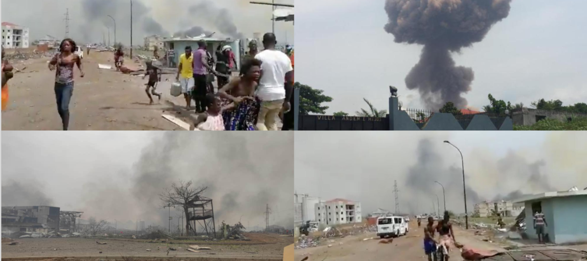 20 muertos y 600 heridos tras enormes explosiones en Guinea Ecuatorial