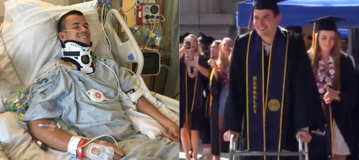 Robert Paylor: tetrapléjico vuelve a caminar el día de su graduación