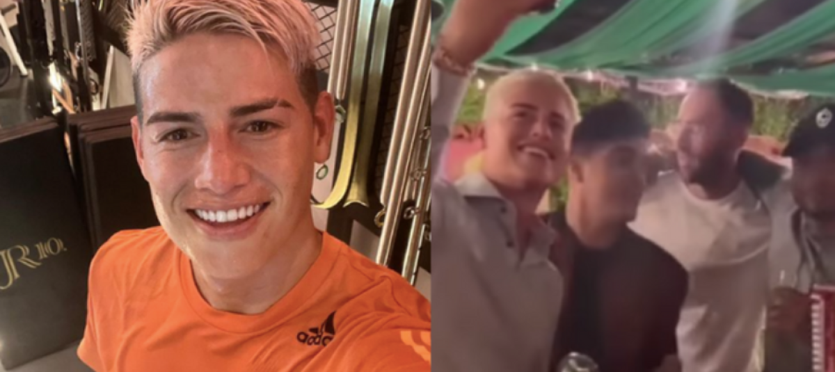 James Rodríguez fue grabado tomando y cantando canciones de Diomedes Díaz