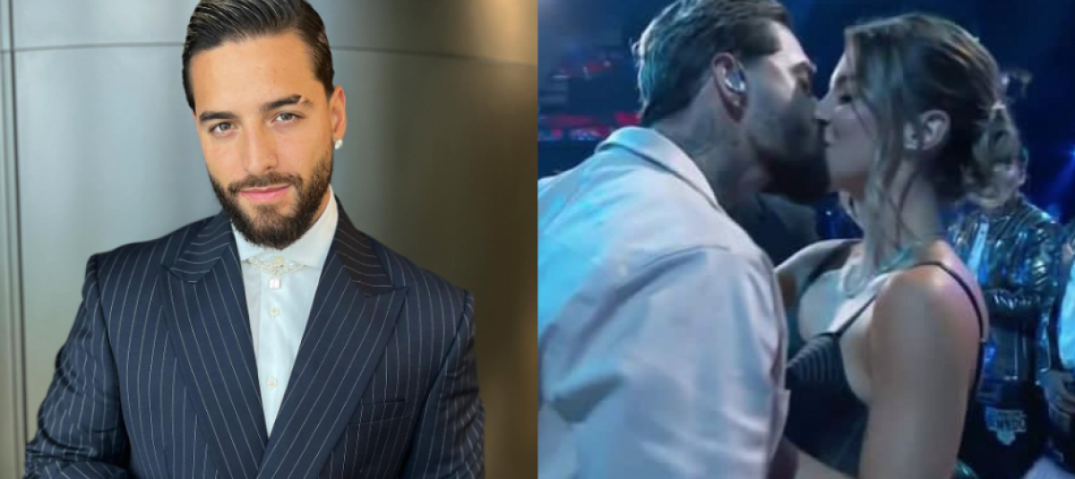Maluma bajó directamente del escenario para besar a su novia