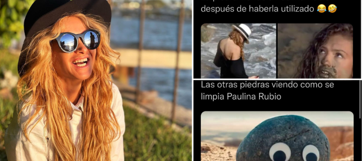 Memes de Paulina Rubio tras ir al baño en el mar y limpiarse con roca