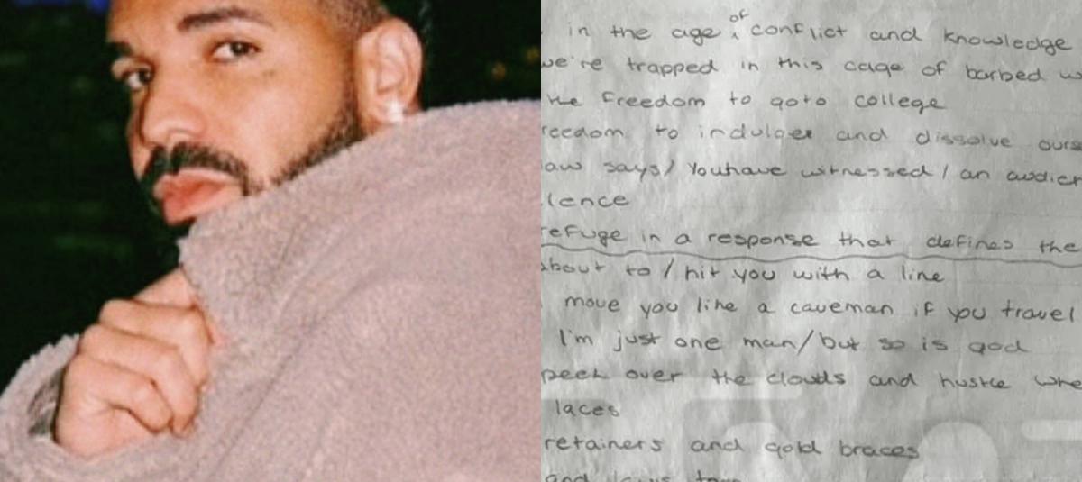 Manuscritos de Drake que escribió de joven se venden por miles de dólares