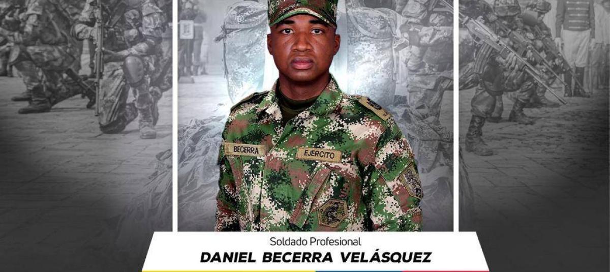 Daniel Becerra Velásquez: soldado que cayó en campo minado de Istmina