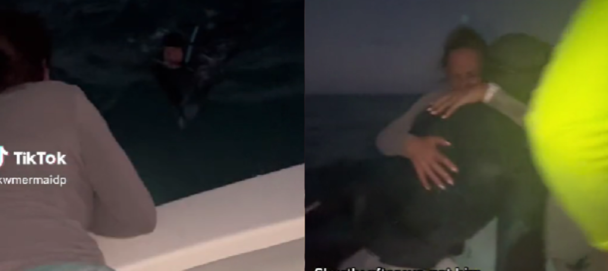 Así reaccionó una familia al reencontrarse con su hijo perdido en el mar