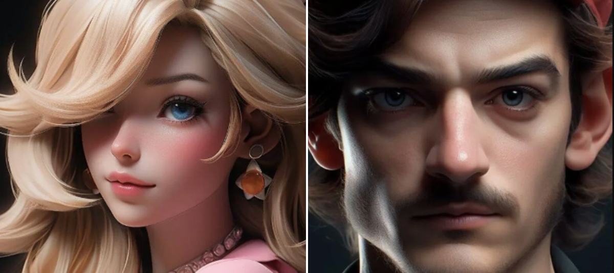 Cómo se verían como humanos los personajes de Mario Bros según la IA