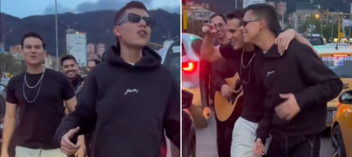 Pipe Bueno y Nico Hernández salieron a calles de Bogotá a cantar en ...