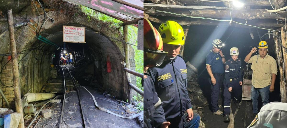 Amagá: Rescatistas tratan de sacar agua en la mina para encontrar a mineros atrapados