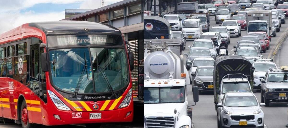 Bogotá: trancón sobre la carrera 30 en carriles de TransMilenio este martes
