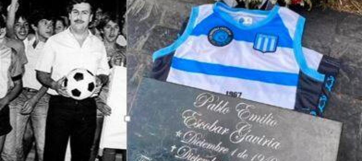 Insólito: el homenaje de los hinchas de Racing a Pablo Escobar