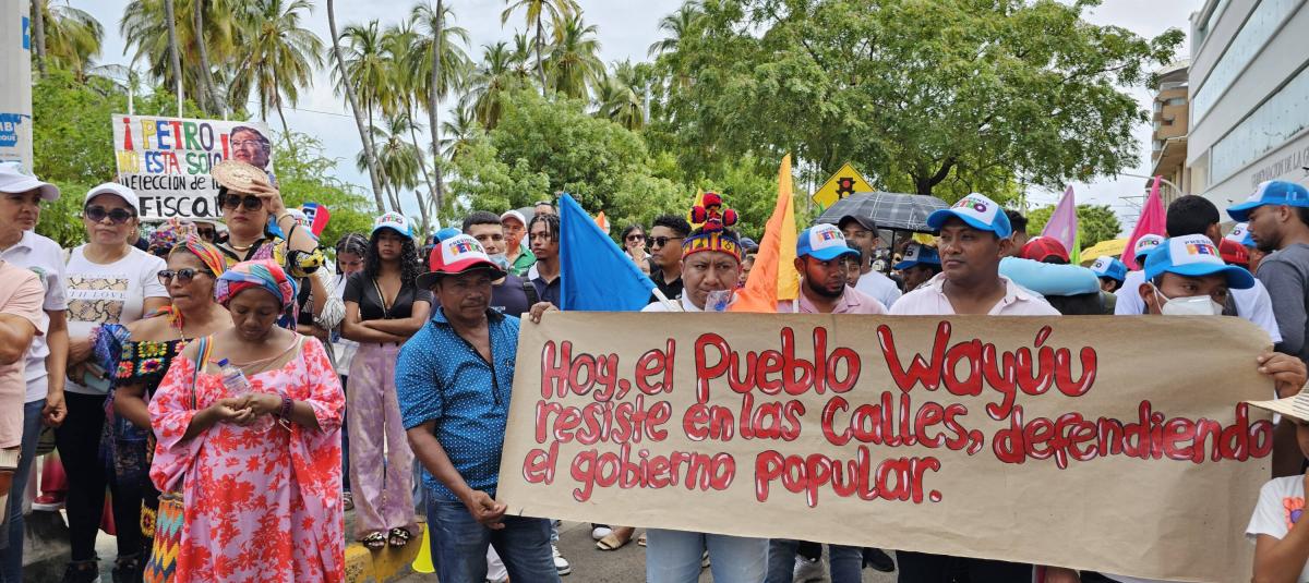 Sincelejo y Riohacha marcharon de forma pacífica como respaldo al Gobierno