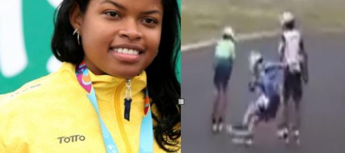 Patinadora Geiny Pájaro empuja a rival, que termina en el hospital con ...