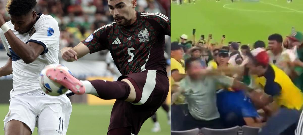 Video: violenta pelea en la tribuna entre hinchas de México y Ecuador ...