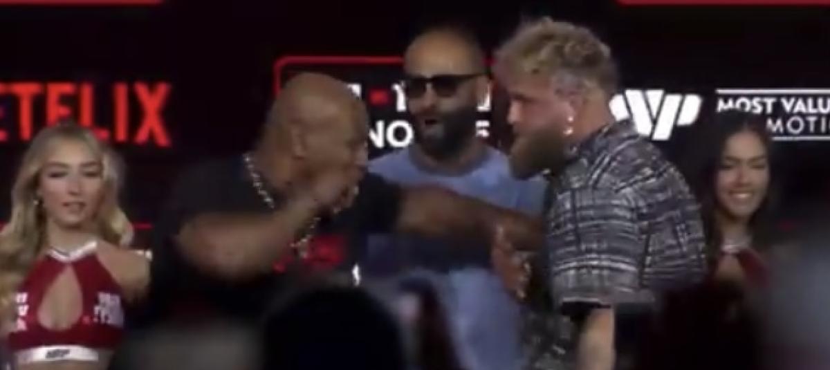 Pelea entre Mike Tyson y Jake Paul se calienta con un tenso cara a cara ...