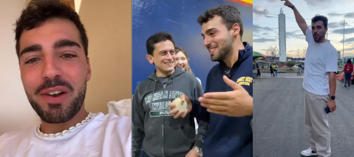 El tiktoker Fran Cuéllar llegó a Bogotá tras viralizarse por un video sobre Colombia
