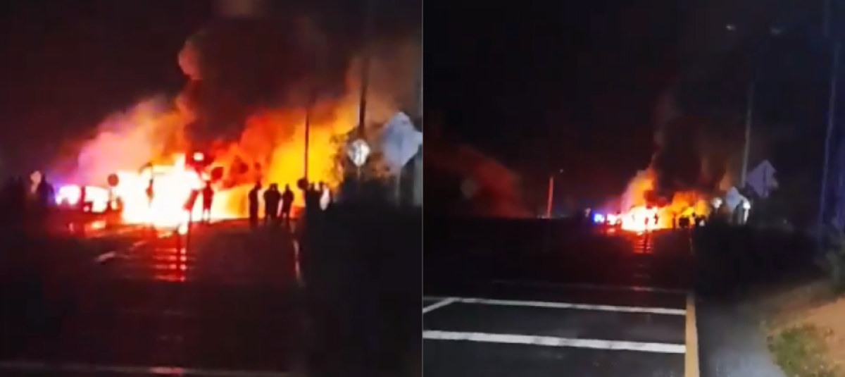 Vehículo de Industria Militar se incendió en Guaduas por falla mecánica; esto es lo que se sabe