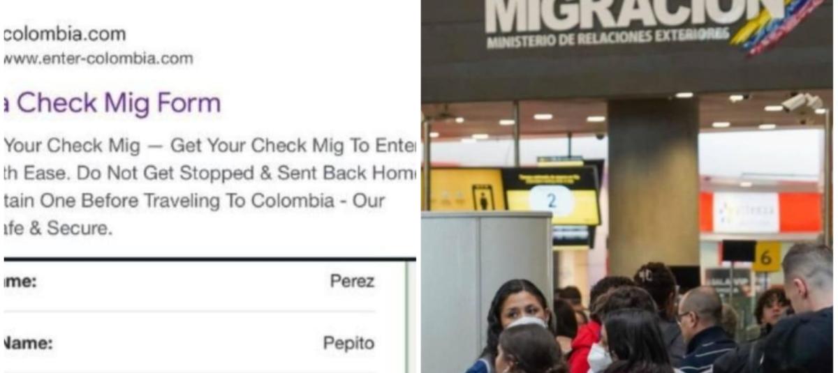 Pilas con este link falso para hacer el CheckMig; Migración Colombia ha ...