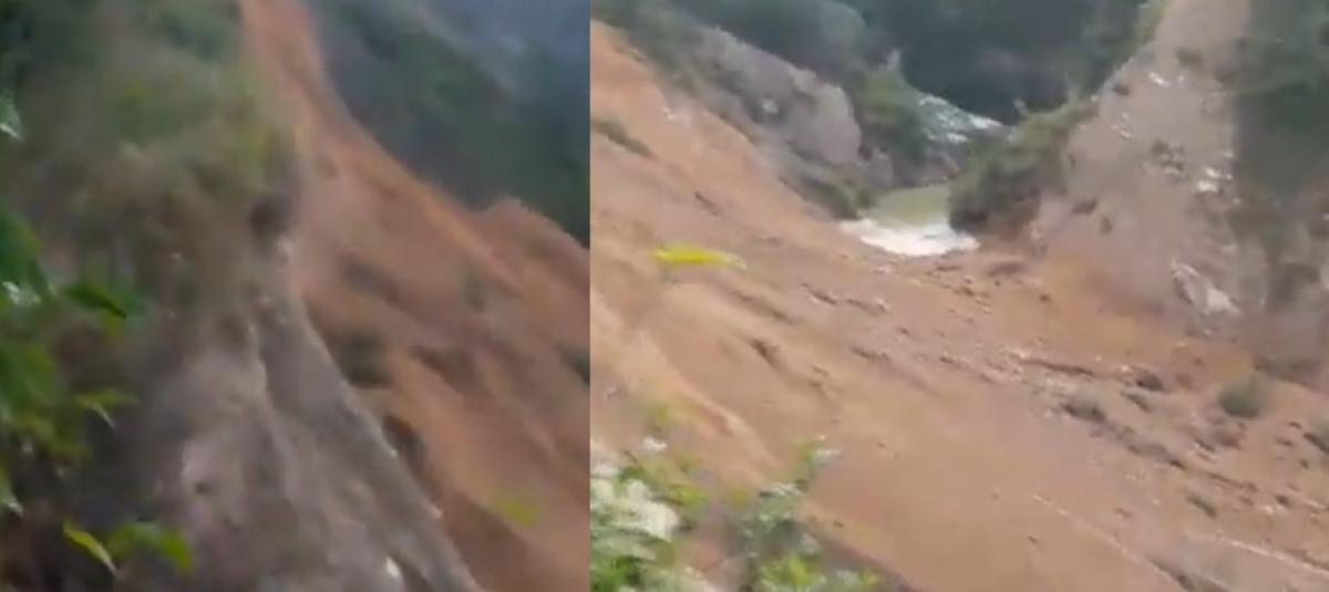 Impresionante video muestra cómo una montaña se derrumbó y taponó una ...