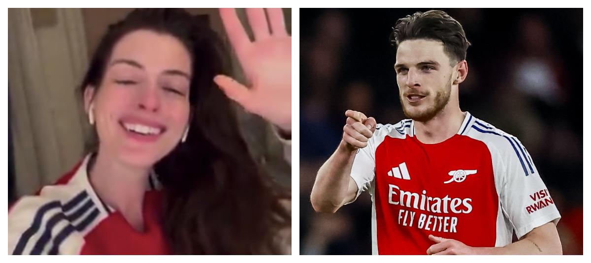 Anne Hathaway, fan enamorada del Arsenal: canta el himno del club tras ...