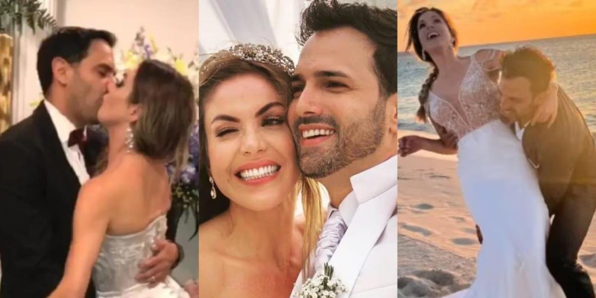 Fotos: así fuero los tres matrimonios de Alejandro Estrada y Nataly Umaña