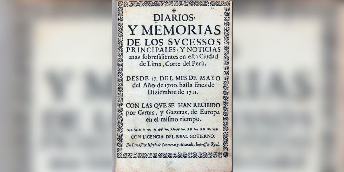 El primer periódico de América salió en Lima