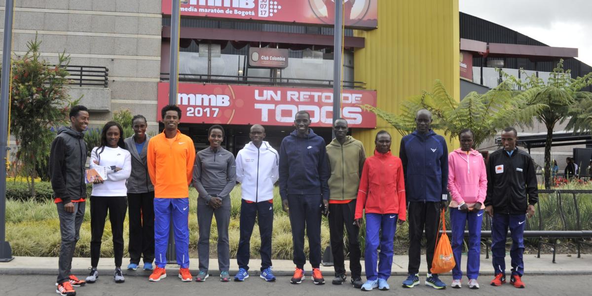Atletas africanos fueron presentados para la media maratón de Bogotá