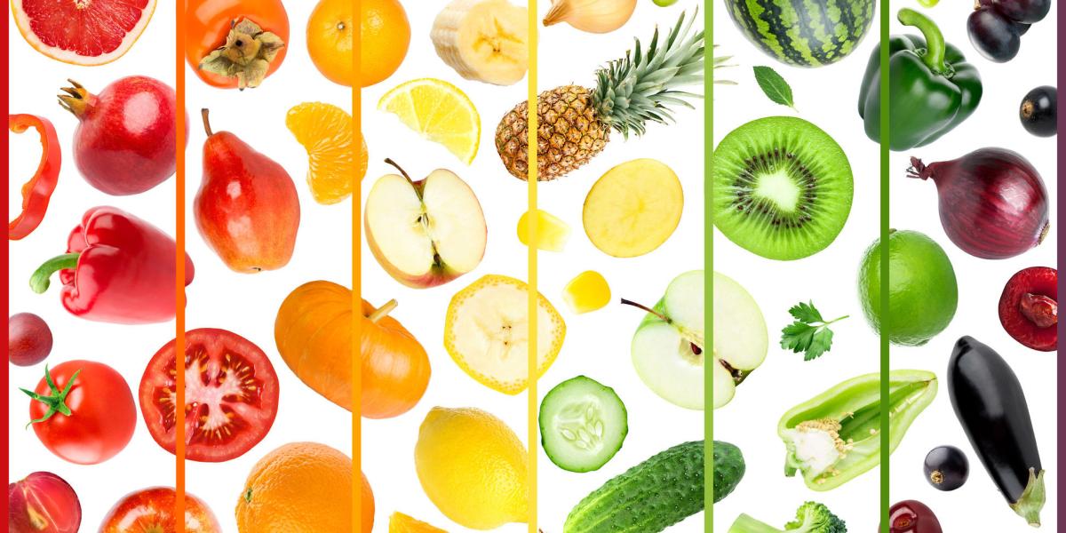 Propiedades y beneficios de los alimentos según sus colores