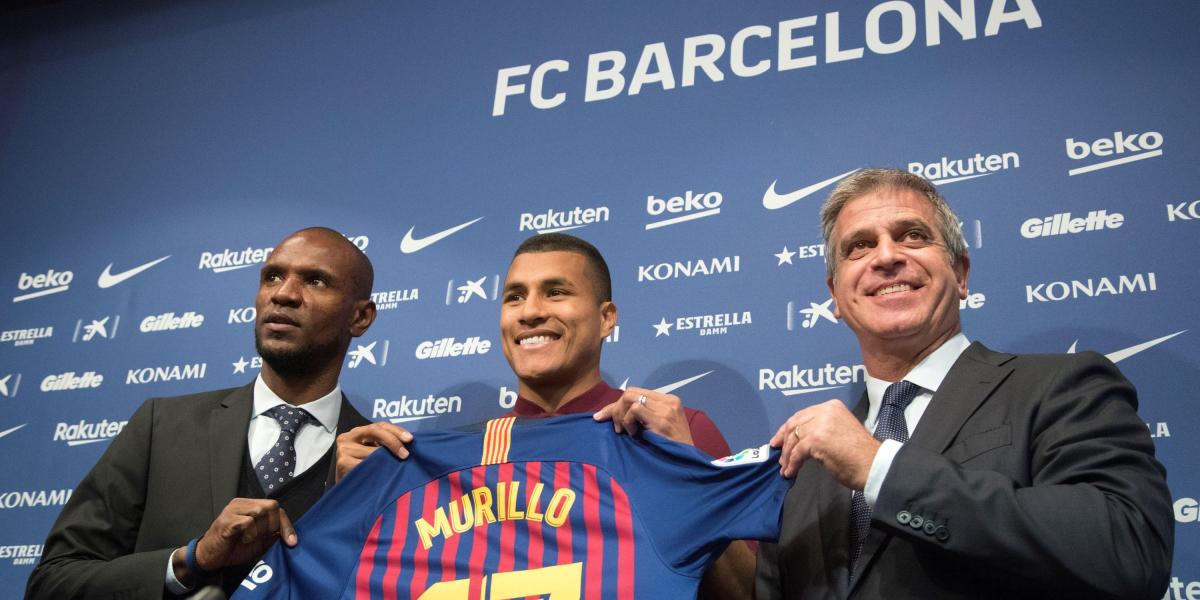 Detrás de cámaras presentación de Jeison Murillo con el Barcelona