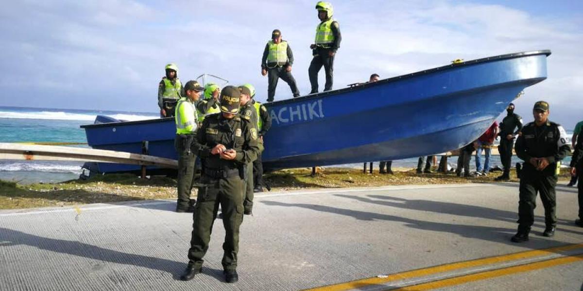 Persecución en San Andrés de una lancha tipo go fast deja a un capturado