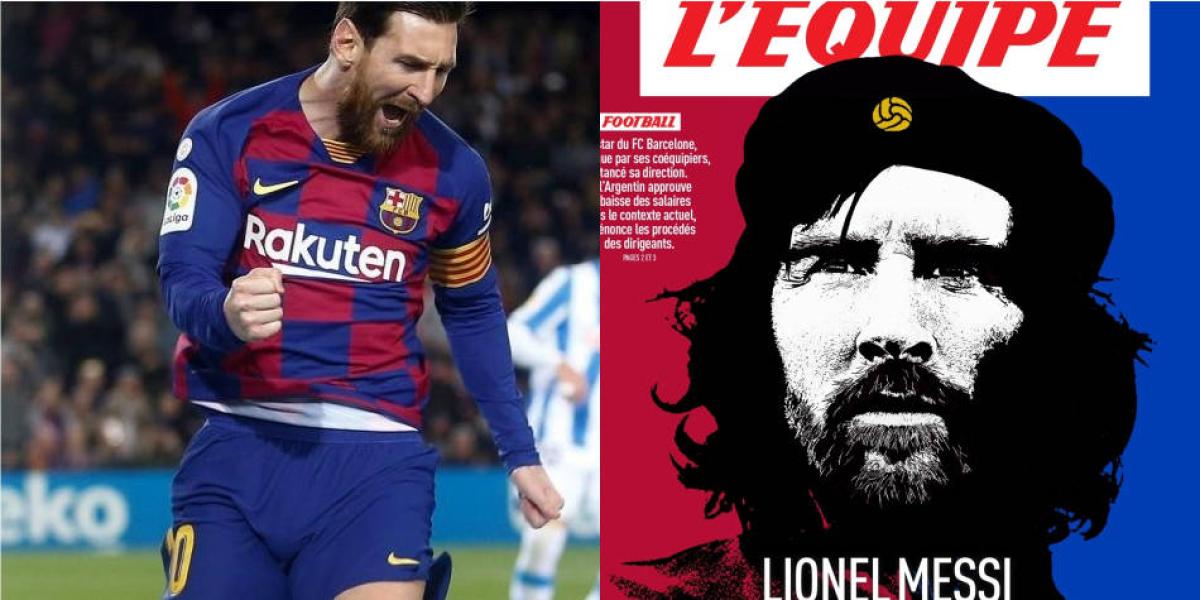 Portada L'Equipe con Lionel Messi y el Che Guevara por coronavirus