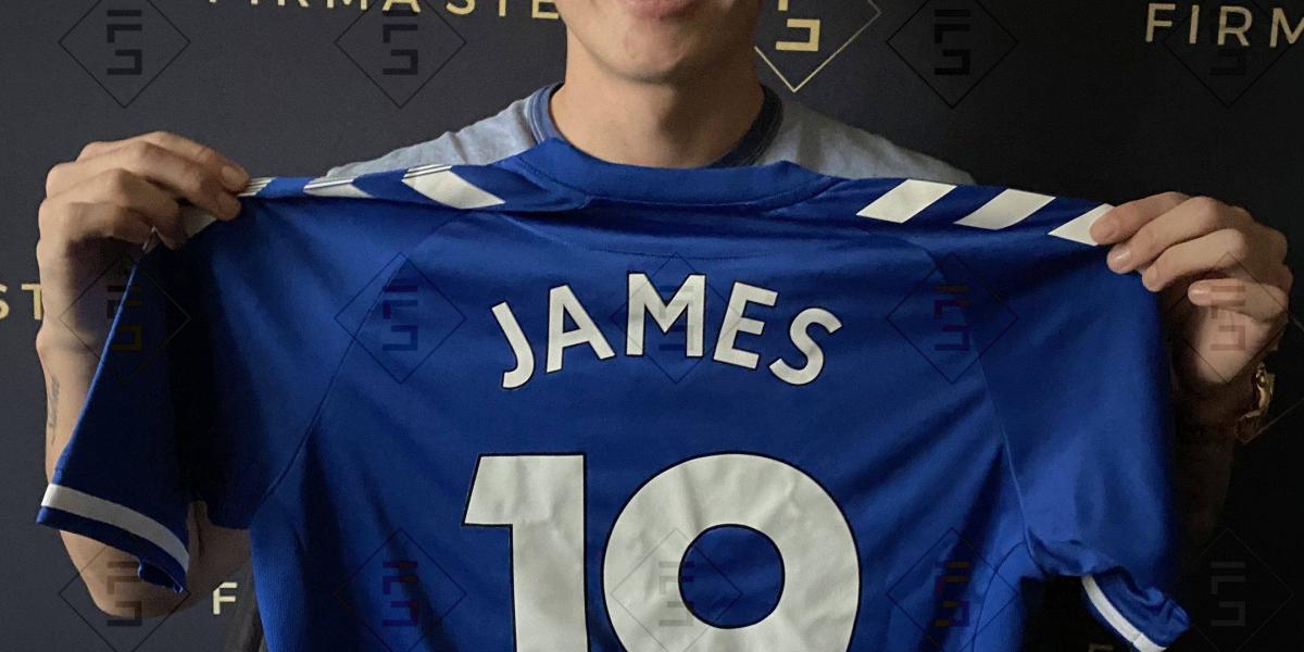 James Rodríguez: Camiseta de Everton firmada por James ¿Cuánto cuesta y ...
