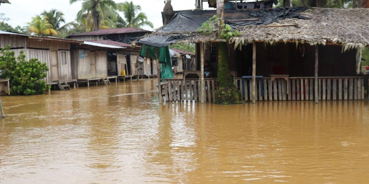 Río se desbordó y dejó más de 600 afectados en Medio Baudó, Chocó
