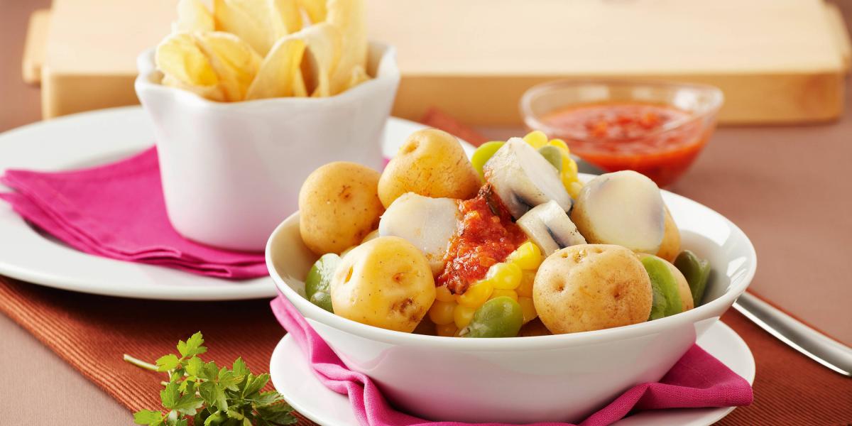 Receta de cocido de cubios, mazorca y papa