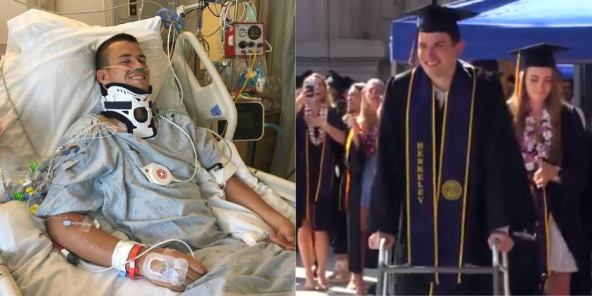 Robert Paylor: tetrapléjico vuelve a caminar el día de su graduación