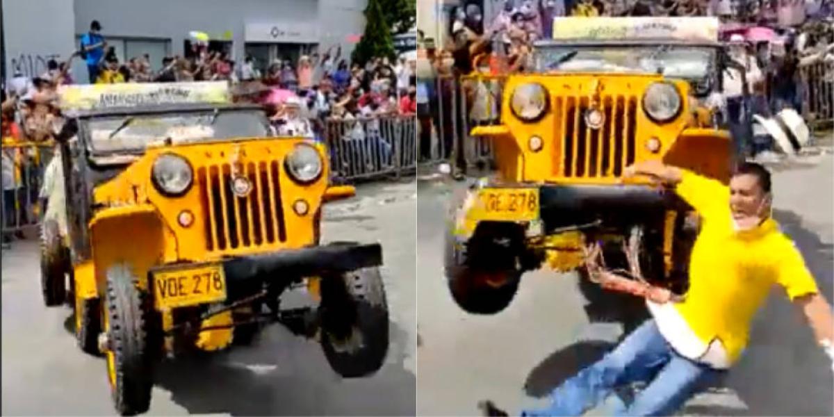 Habla conductor que sufrió fuerte accidente en desfile del Yipao, Quindío