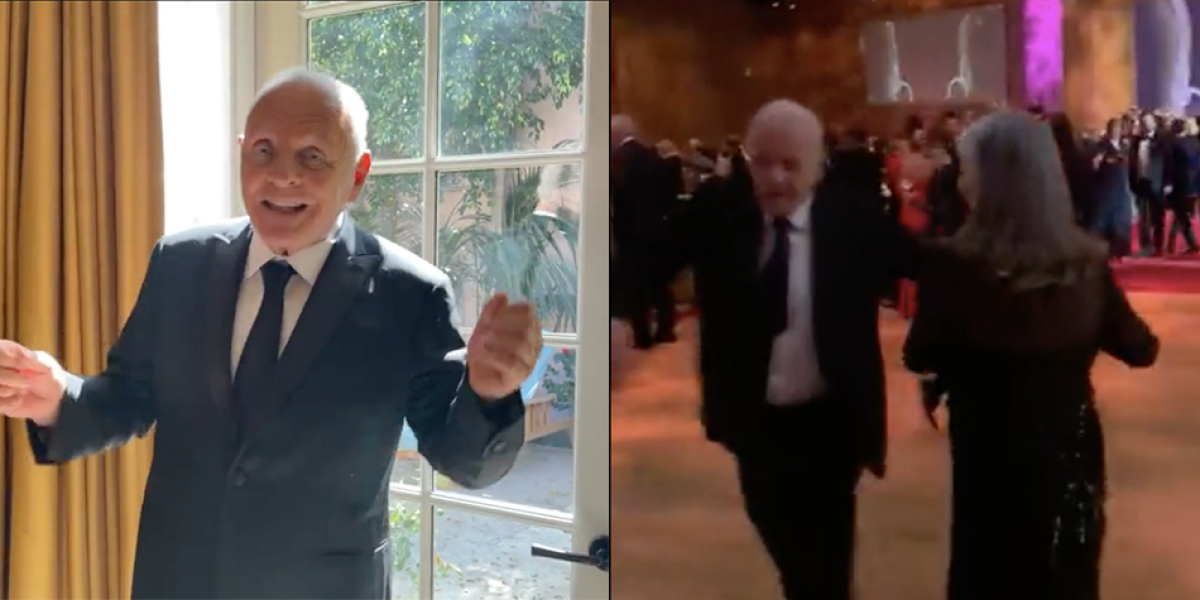 Anthony Hopkins muestra sus pasos de baile en los Óscar