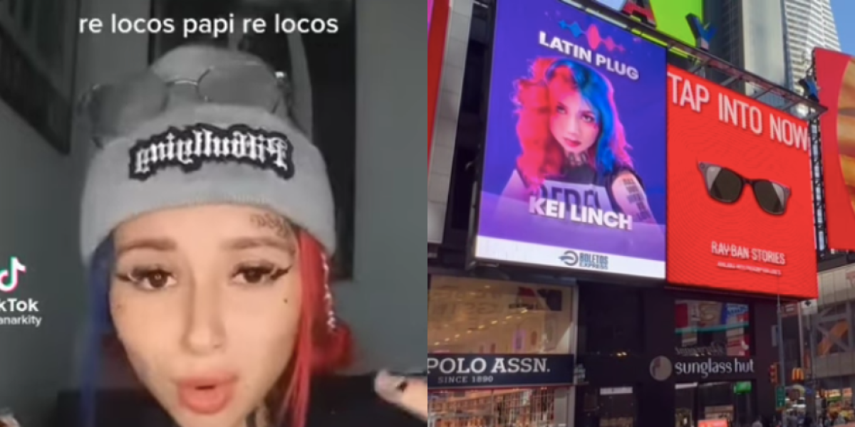 Kei Linch apareció en el Times Square