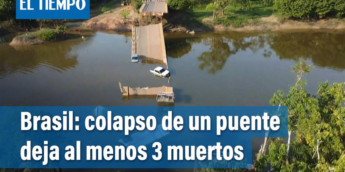 Brasil: tres muertos y 14 heridos por colapso de puente