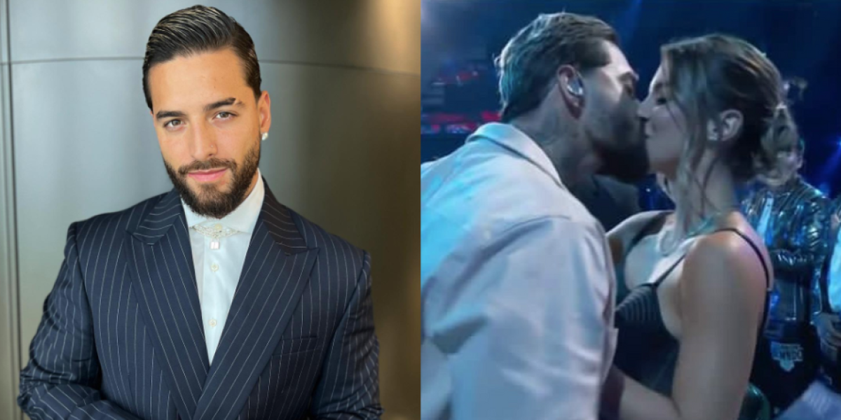 Maluma bajó directamente del escenario para besar a su novia