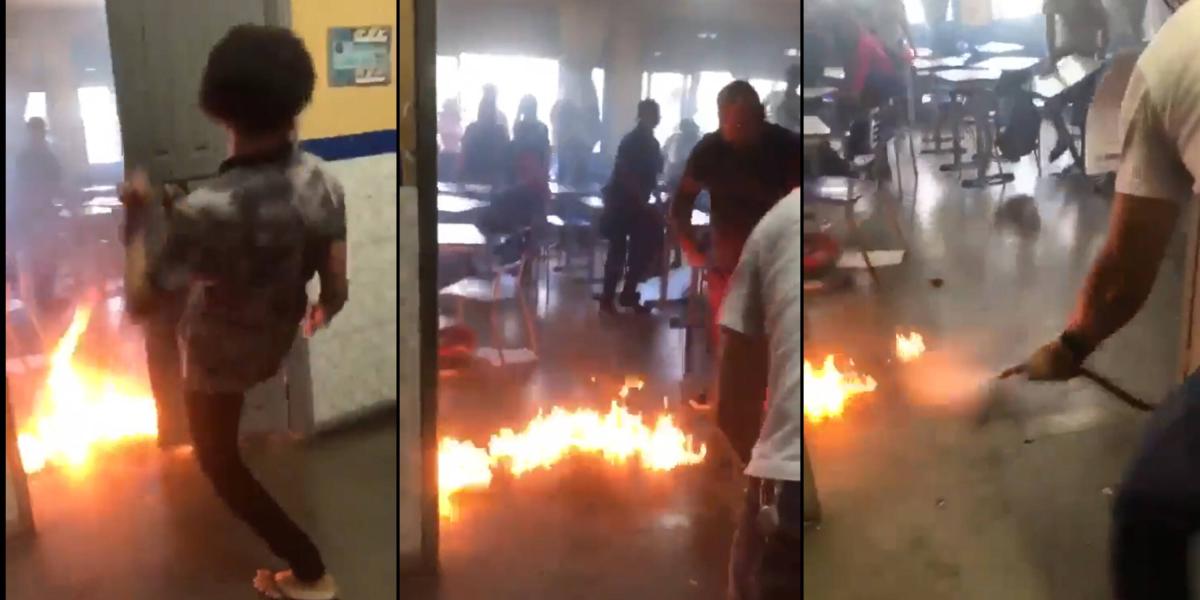 VIDEO: Estudiante brasileño prendió en fuego su salón de clases