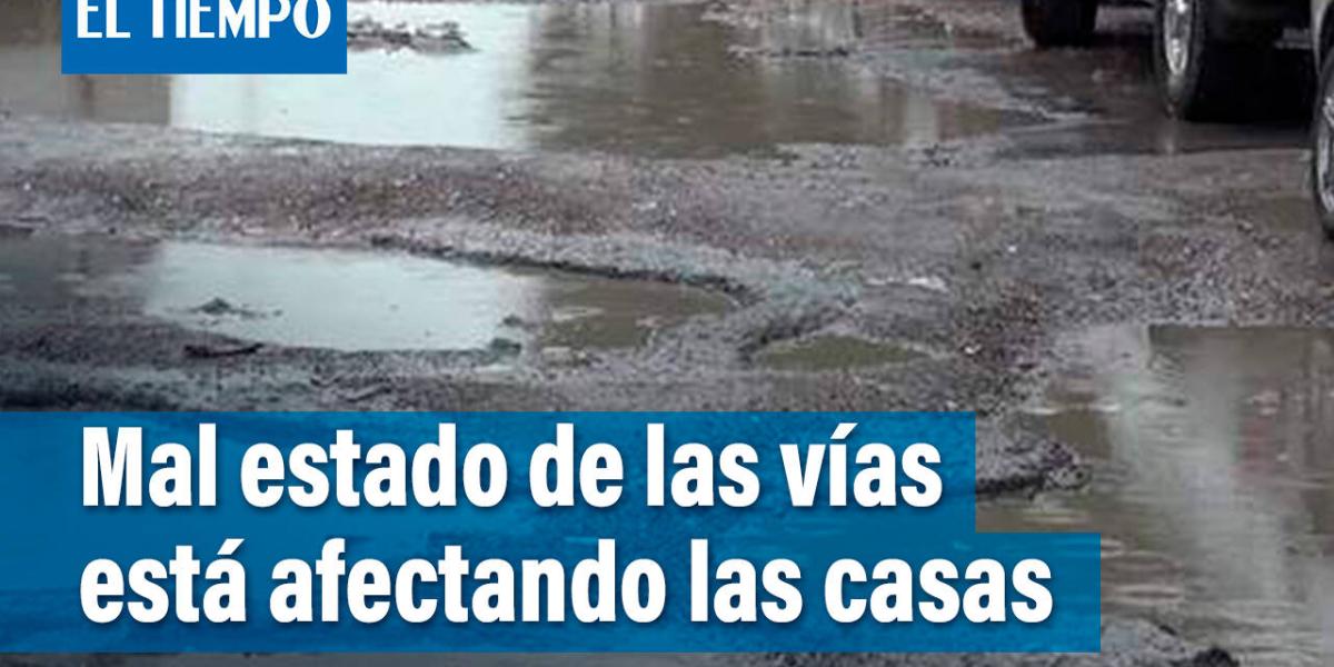 Protesta en el barrio Villemar de Fontibón por el pésimo estado de las vías
