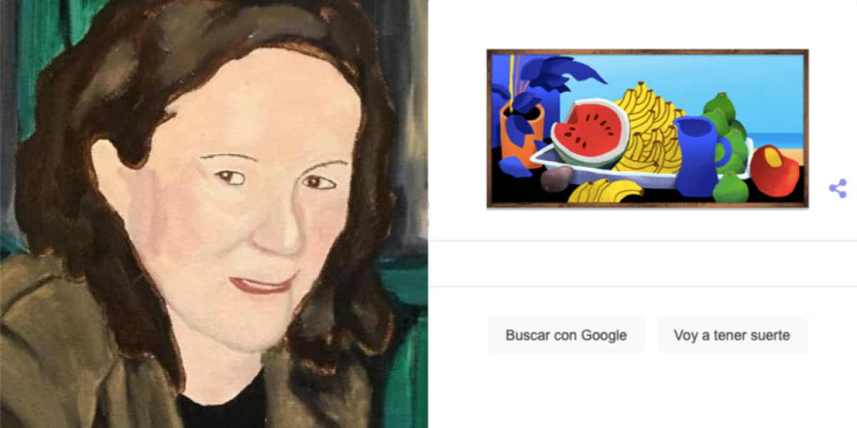 Google dedica 'doodle' del día a la pintora a Ana Mercedes Hoyos Bogo