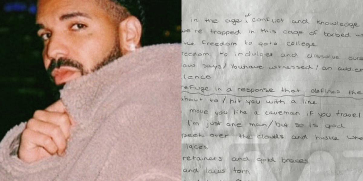Manuscritos de Drake que escribió de joven se venden por miles de dólares