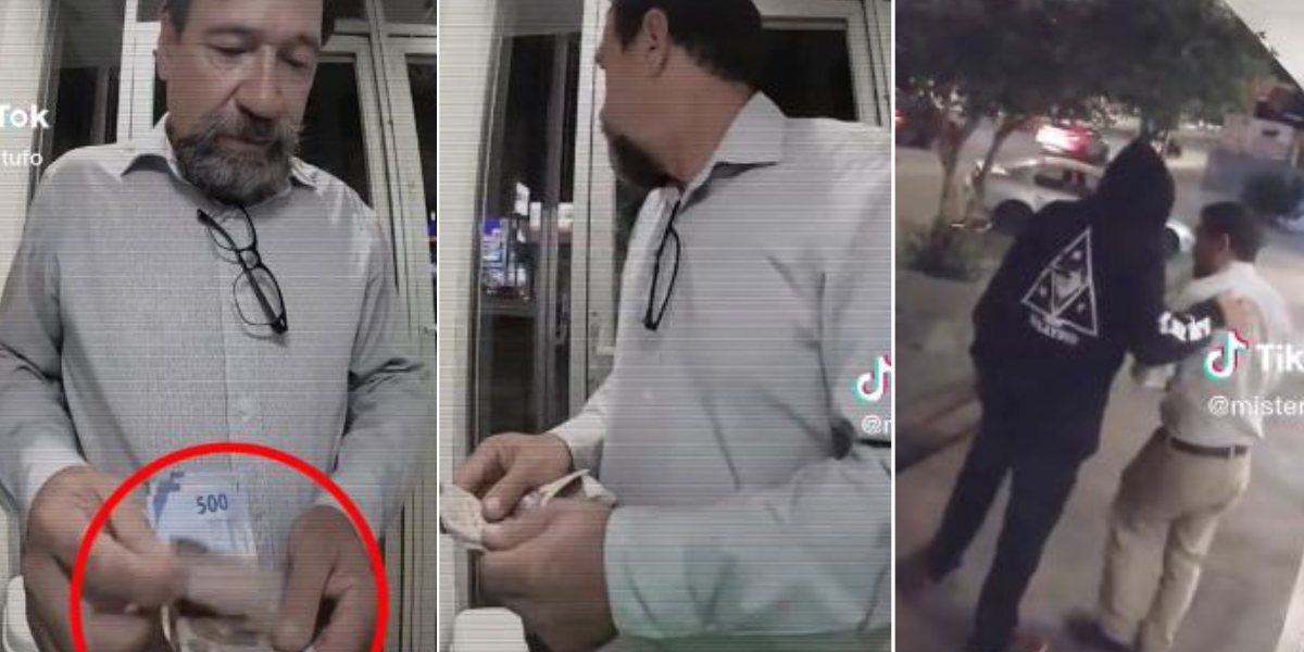 Hombre sé salvo de ser robado en cajero automático gracias a su astucia