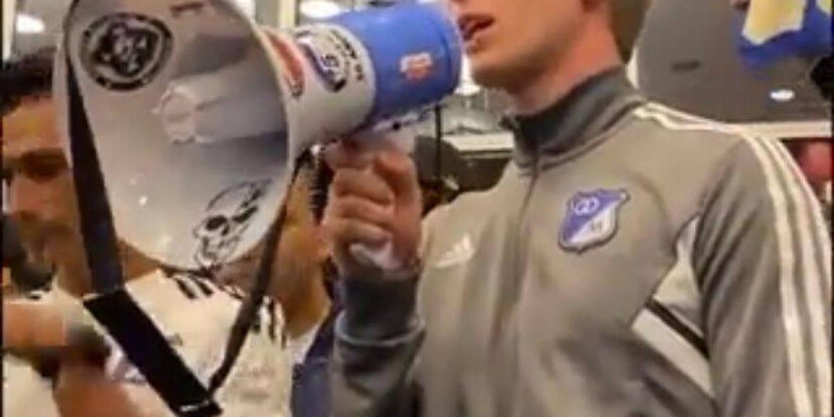 Andrés Llinás habla a afición de Millonarios en Libertadores, 'solo Millos'